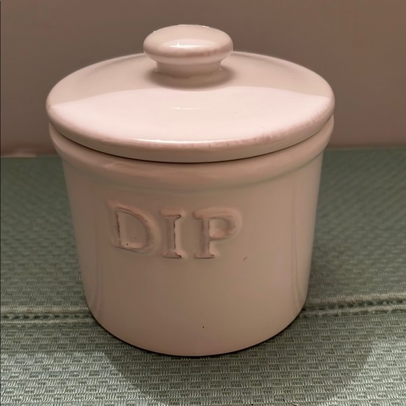 Pottery Barn | Kitchen | Cream Ceramic Dip Jar | Poshmark